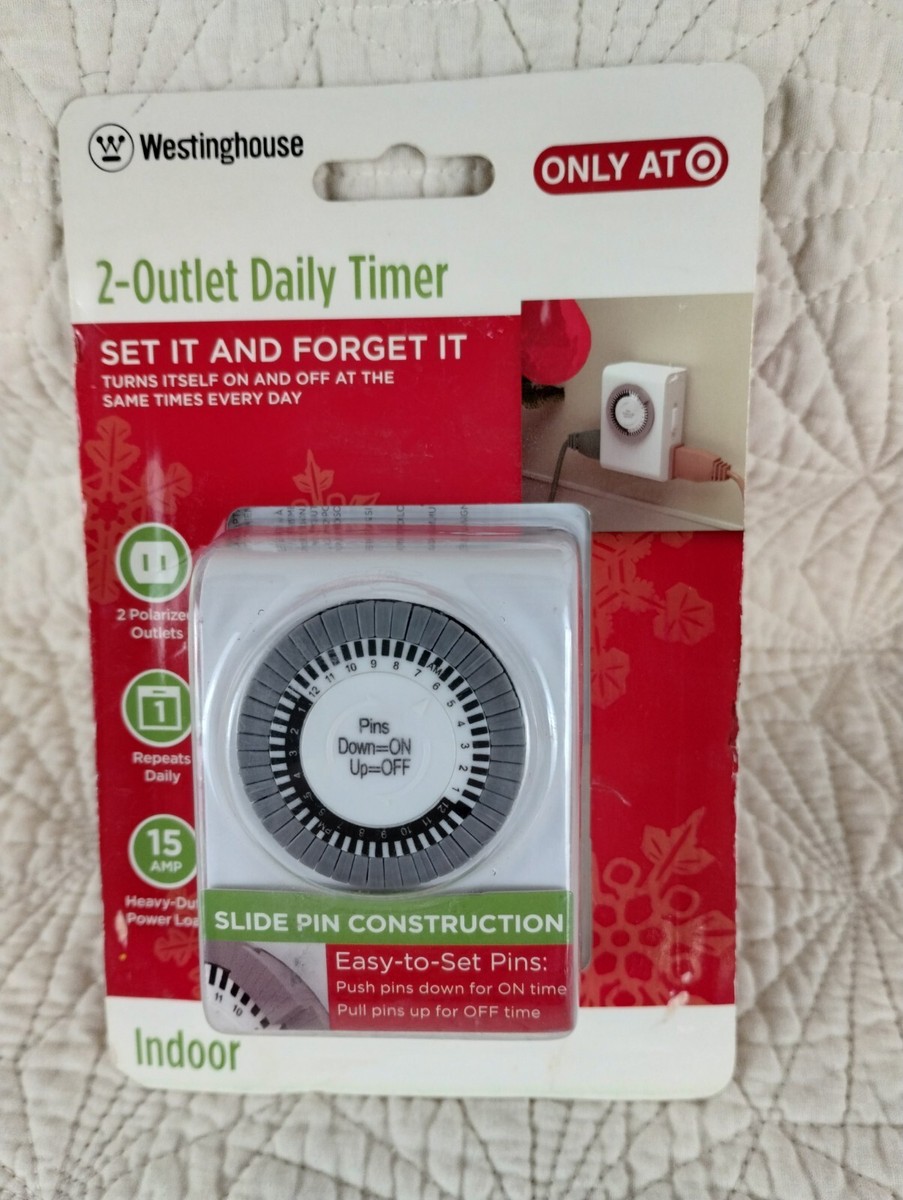 Westinghouse 7 Day Timer Utilitech 15 Amps 120 Volt 6 Outlet Plug In