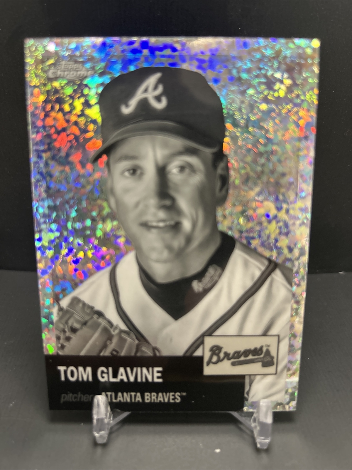 2022 Topps Chrome Platinum Anniversary B&W Mini Diamonds Tom Glavine | eBay