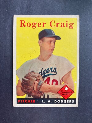 1958 Topps #194 Roger Craig (Los Angeles Dodgers) (B) | eBay