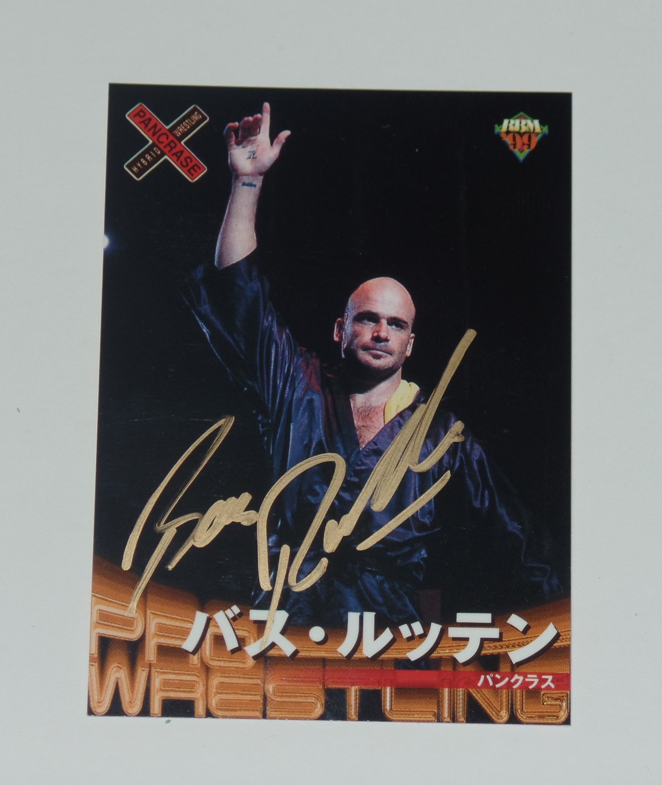 BAS RUTTEN SIGNED AUTO'D 1999 BBM CARD #113 KING OF PANCRASE UFC 18 20 ...