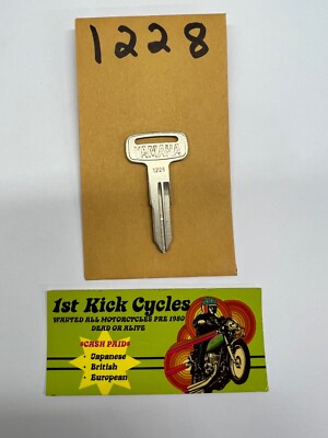 NOS YAMAHA MOTORCYCLE KEY GENUINE JAPAN ORIGINAL OEM BLANK # 1228 | eBay