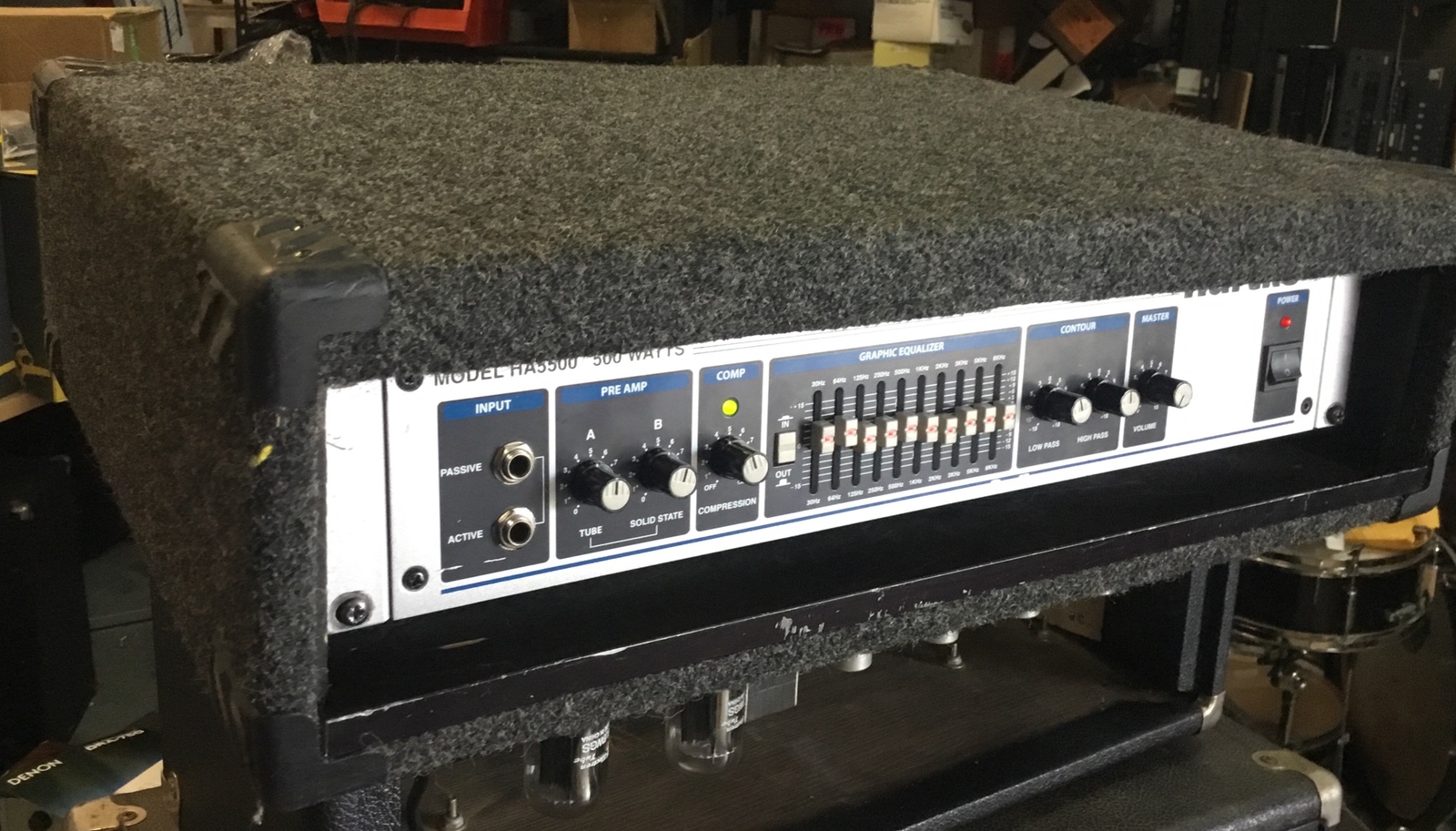 Hartke Model HA5500 Hybrid 500w Electric Bass Guitar Amplifier Amp Head ...