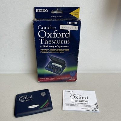 Seiko ER2100 Concise Oxford Thesaurus Spellchecker Crossword Solver Box ...