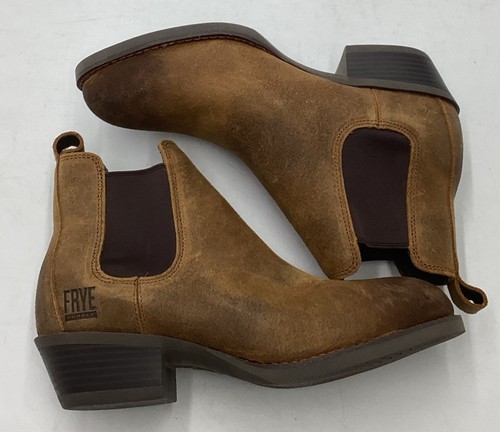 Frye Supply Women's Leather Steel Safety Toe Chelsea Boot Brown Size 9 ...