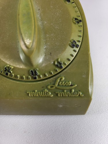 Vintage Robertshaw Lux Minute Minder Green Kitchen Timer WORKS! | eBay