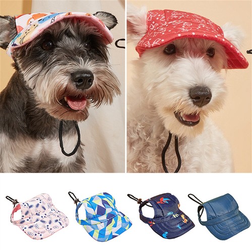 Pet Dog Hat Baseball Cap With Ear Holes Windproof Travel Sports Sun ...