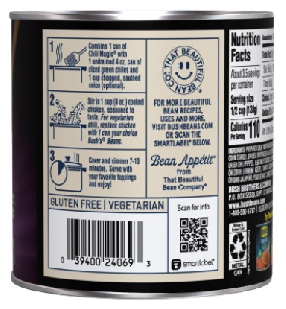 Bush's Best Chili Magic Slow Simmering White, 15.5 oz (2 Cans) Just Add ...