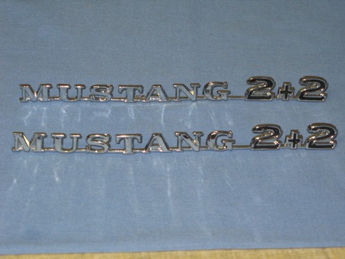 USED 1965-1966 FORD MUSTANG Script Metal Chrome Script Emblems Pair ...