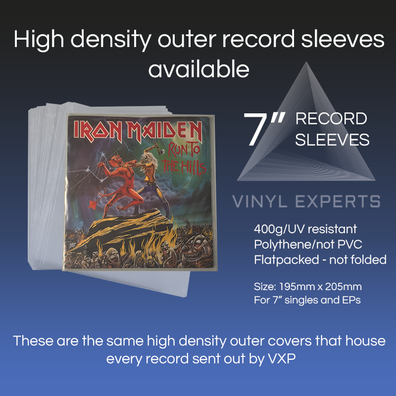 Polythene 7" Record Sleeves - 400g Outer Sleeve 7" Vinyl Record Cover ...