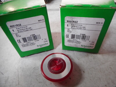 SCHNEIDER -- 9001R22 -- 41 mm red mushroom Quantity of 2 -- 9001-R22 | eBay