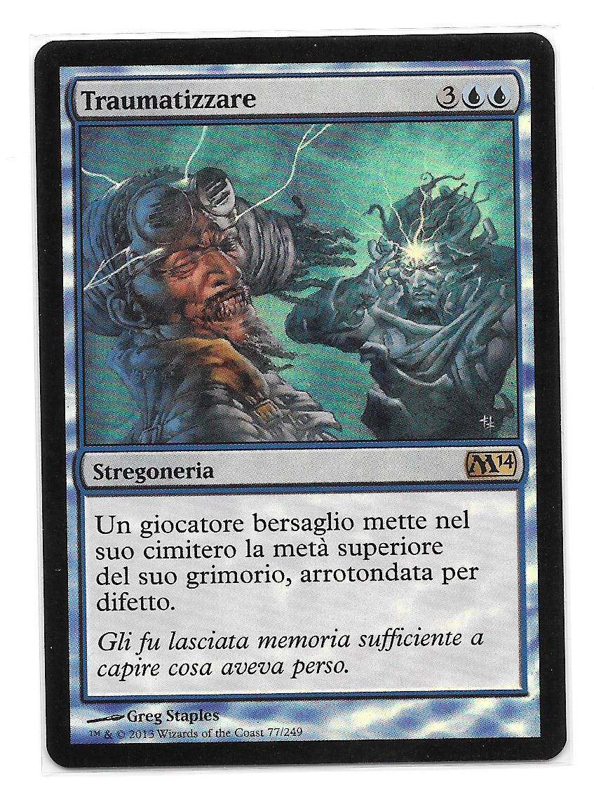 TRAUMATIZAR FOIL Odyssey ITALIANO Traumatize Magic Odisea Foil NM MTG ...