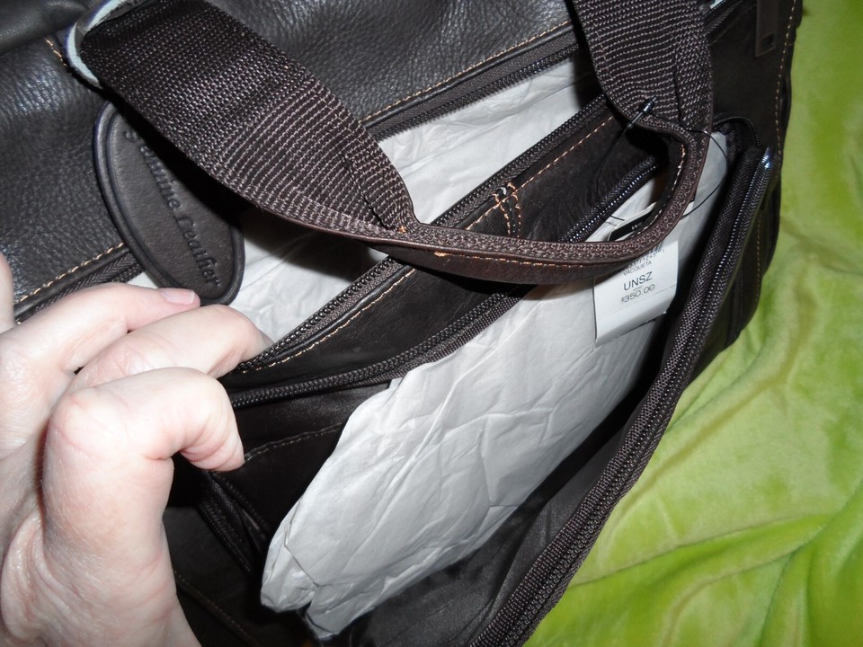 WILSON'S*MEN'S DARK BROWN LEATHER LAPTOP/BRIEFCASE*NWT*RET: $350.00 ...