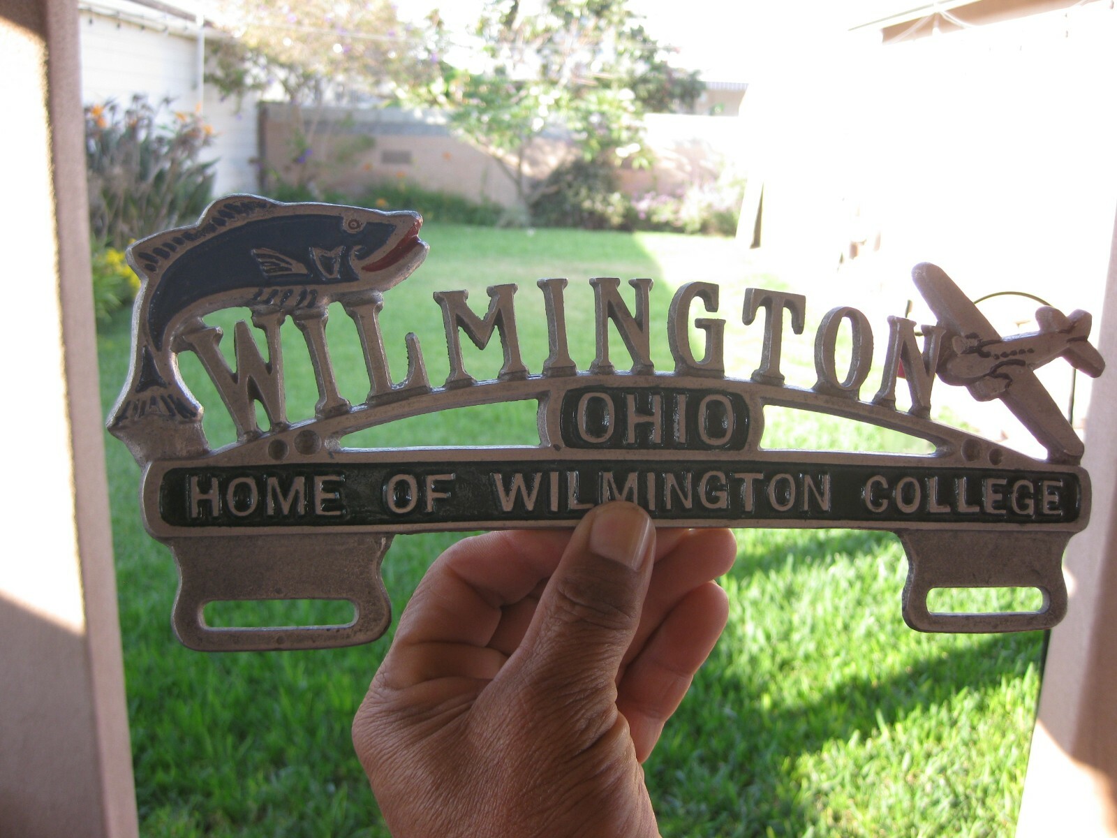 VINTAGE WILMINGTON LICENSE PLATE TOPPER CAST ALUMINUM RARE WILMAS ...