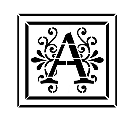 8"x8.5" Clear Plastic Stencil - Letter Initial A (RE377) | eBay