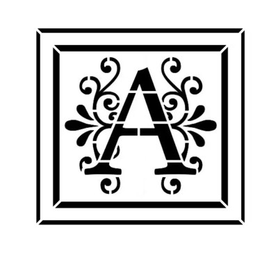 8"x8.5" Clear Plastic Stencil - Letter Initial A (RE377) | eBay
