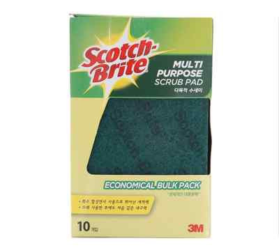 3M Scotch-Brite Multi-Purpose Scrub Pad Scrubber 5.3 x 7.8 inch 10pcs ...