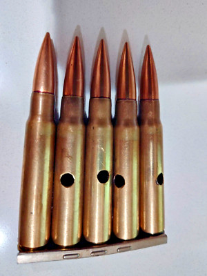 8mm Mauser Inert Cartridges Bullets on stripper clip (7.92x57mm) for ...