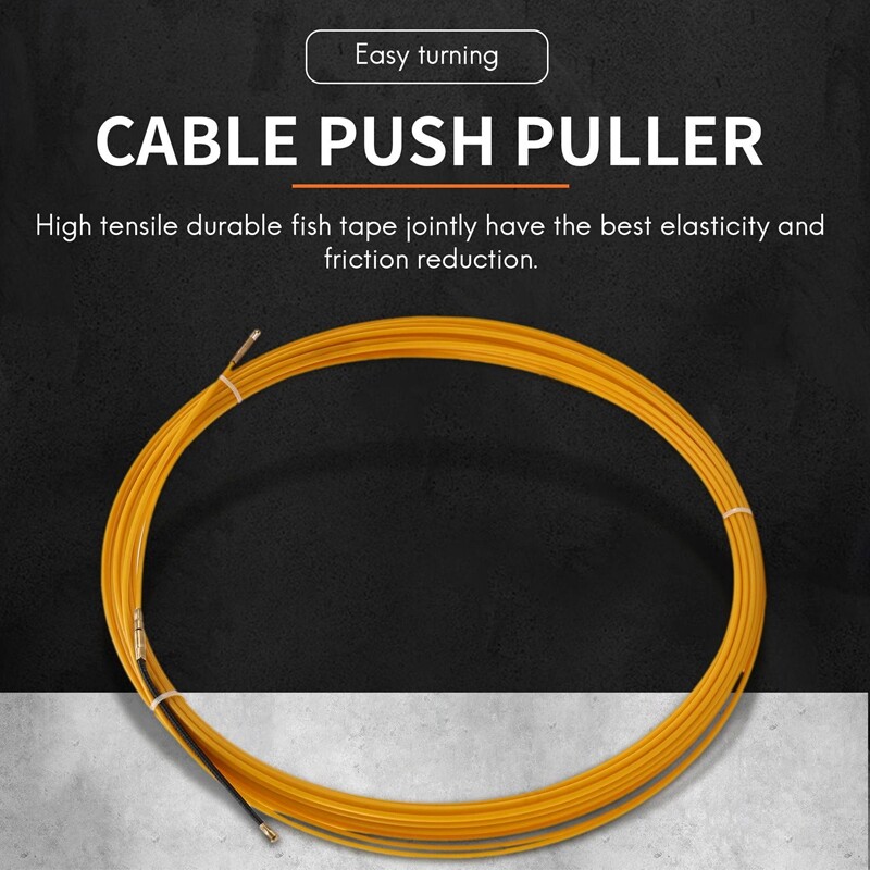 20M 3Mm Guide Device Fiberglass Electric Cable Push Pullers Duct Snake ...