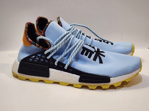 Adidas Pharrell Williams Solar Hu Nmd Sky Blue Human Race Mens Size 10. ...