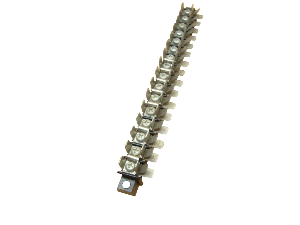 16 Position Terminal Block Strip W/Screw Terminals Spade Terminal (QTY ...
