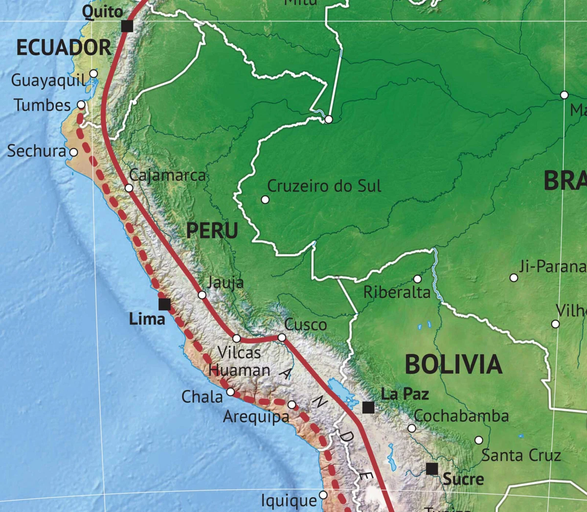 Inca Roads Map