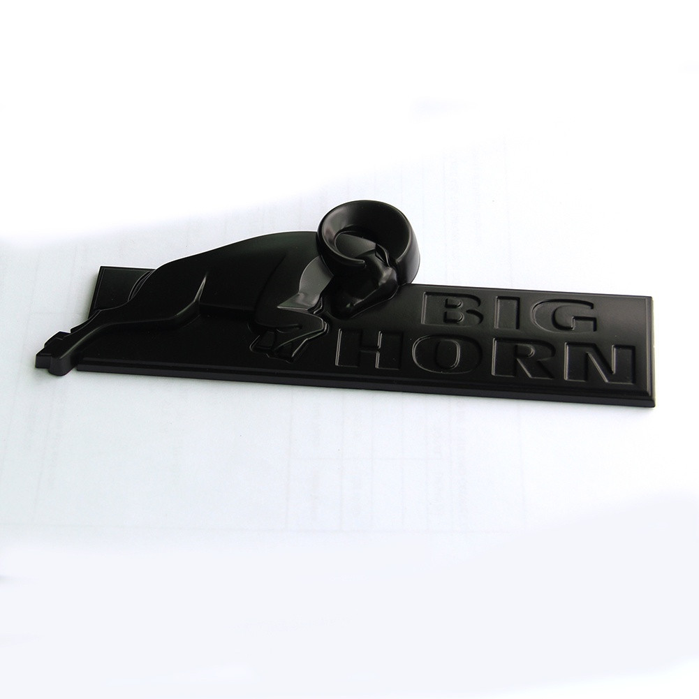 2x Black OEM Big Horn Emblem Bighorn Badge RAM 1500 2500 3500 A1 Mopar ...