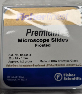 NEW Fisher Scientific 12-544-2 25x75x1mm Premium Microscope Slides ...