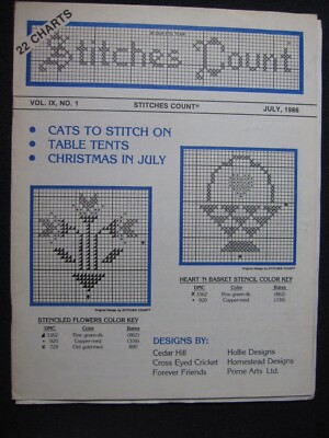 Stitches Count July 1986 22 Charts [Single Issue Magazine] Stitches ...