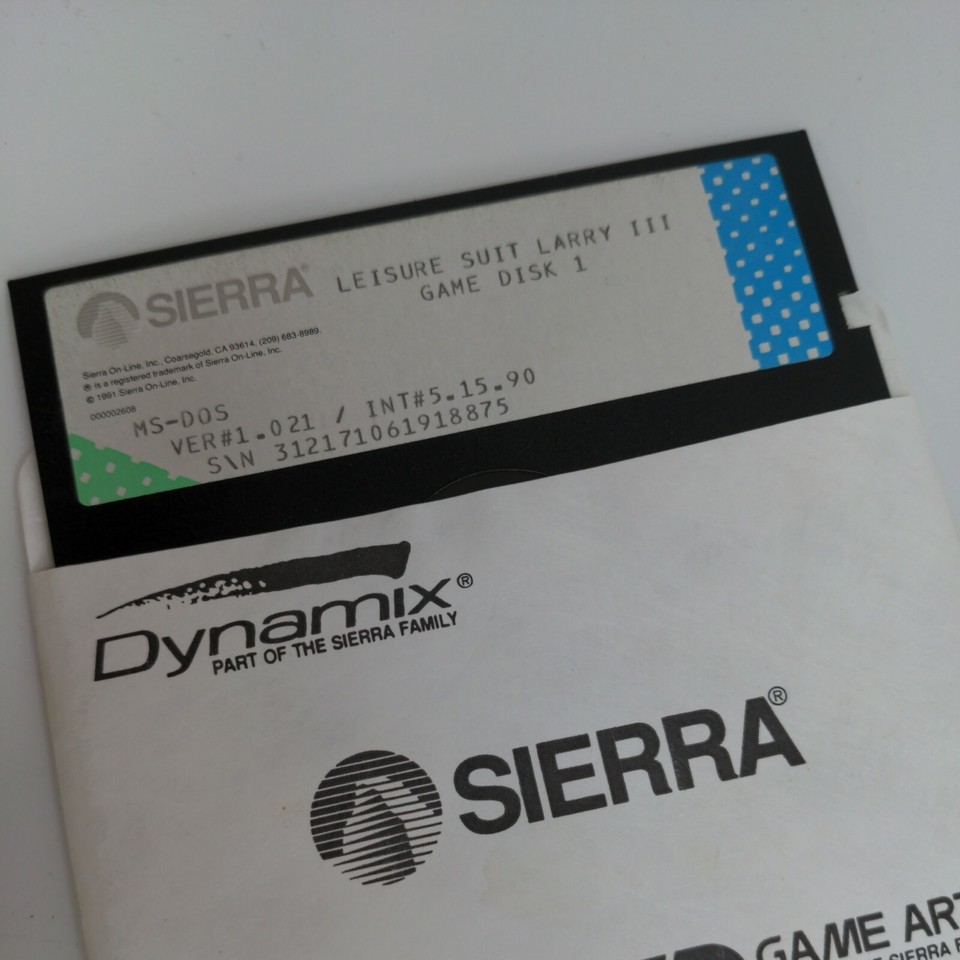 Leisure Suit Larry III 3 MS-Dos 1991 by Sierra 8 Disk Set - No box | eBay