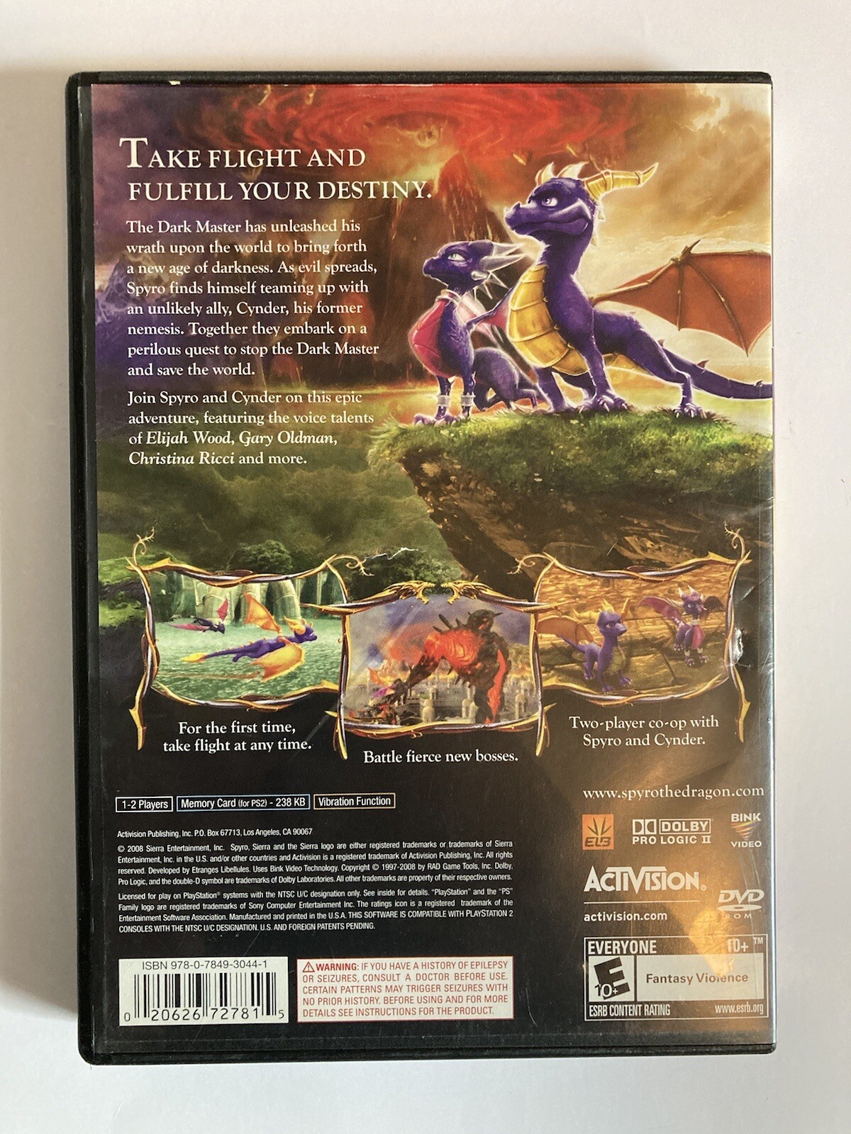 Legend of Spyro Dawn of the Dragon - PS2 PlayStation 2 Black Label ...