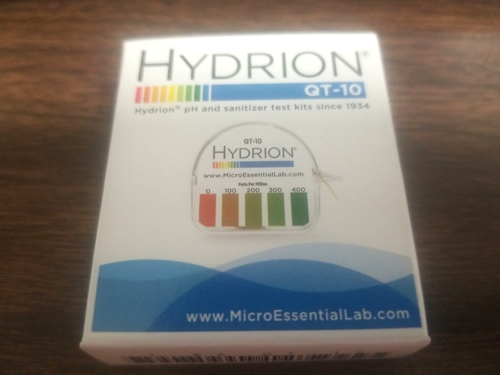 (100 TEST STRIPS)STERAMINE HYDRION QAC QR TEST STRIP FOR STERAMINE ...