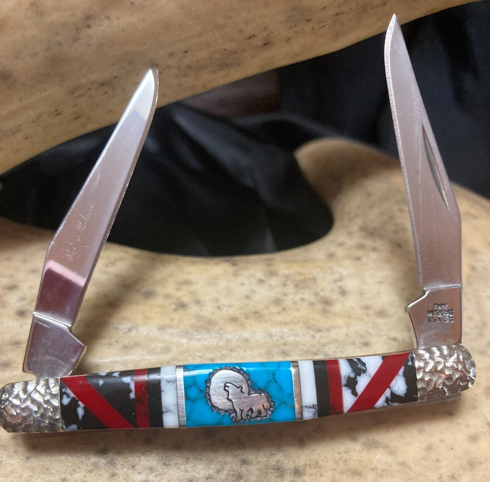 Case Muskrat Yellowhorse howling wolf | eBay