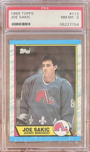 Joe Sakic 1989-90 Topps Rookie Card #113 Quebec Nordiques PSA 8 | eBay