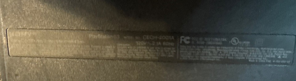 Sony PS3 Slim CECH-2001A 120GB Console w/ HDMI, Power Cord, Controller ...