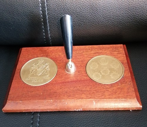 Old Metropolitan Police Desk Top Swivel Pen Holder | eBay