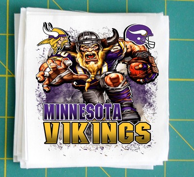 Minnesota Vikings Quilt Block NFL Image Printed on Fabric Panel | eBay