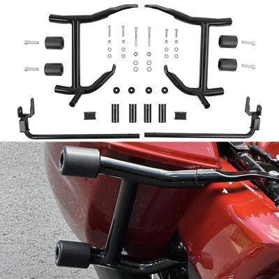 Saddlebag Guard Tip-Over Bar For Harley Touring Road Glide Street Glide ...