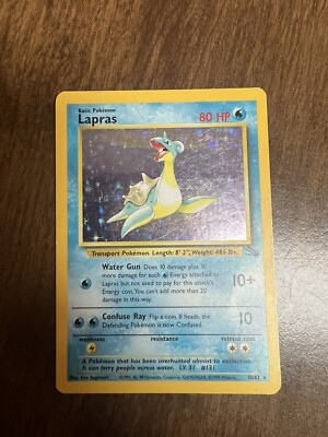 Pokémon TCG Lapras Fossil 10 Holo Unlimited Holo Rare | eBay