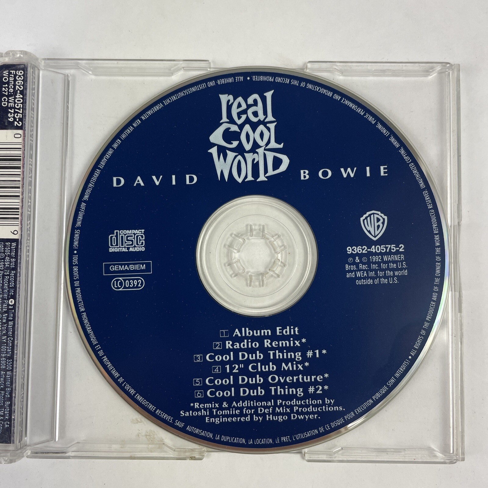 Real Cool World [Single] by David Bowie (CD, Nov-1992, Warner Bros ...