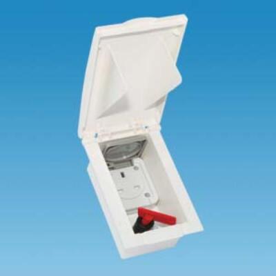 Caravan Motorhome White TND 240v 13amp socket & Isolator switch flush ...
