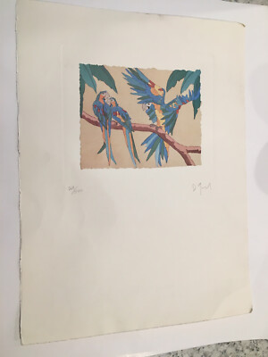 Dan Goad Limited Edition Two Macaws Prints Signed and Numbered 254/500 ...