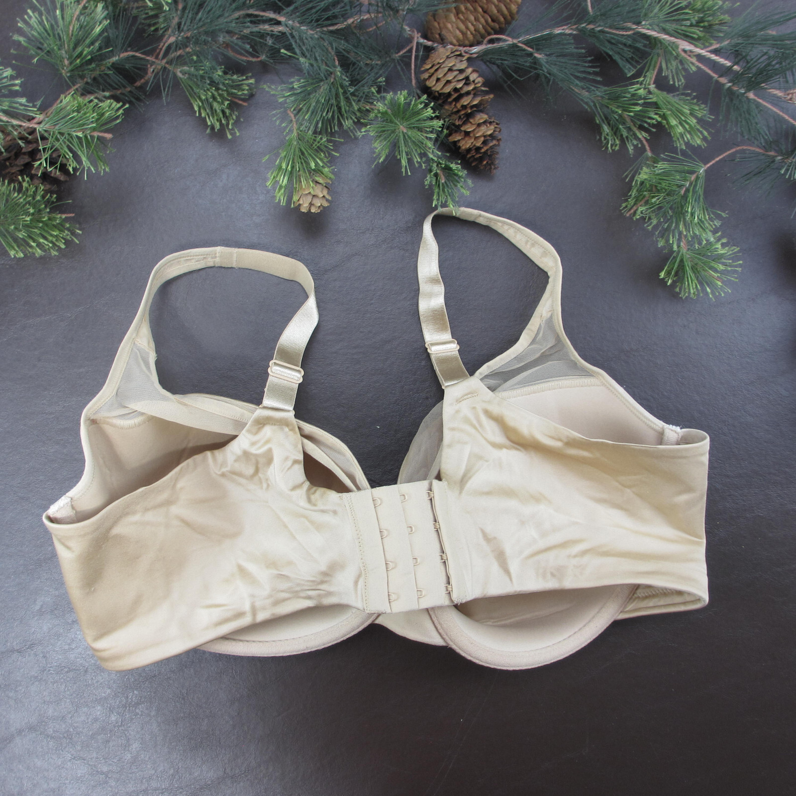 Cacique Bra 42DD Tan Lace Padded Underwire Adjustable… - Gem