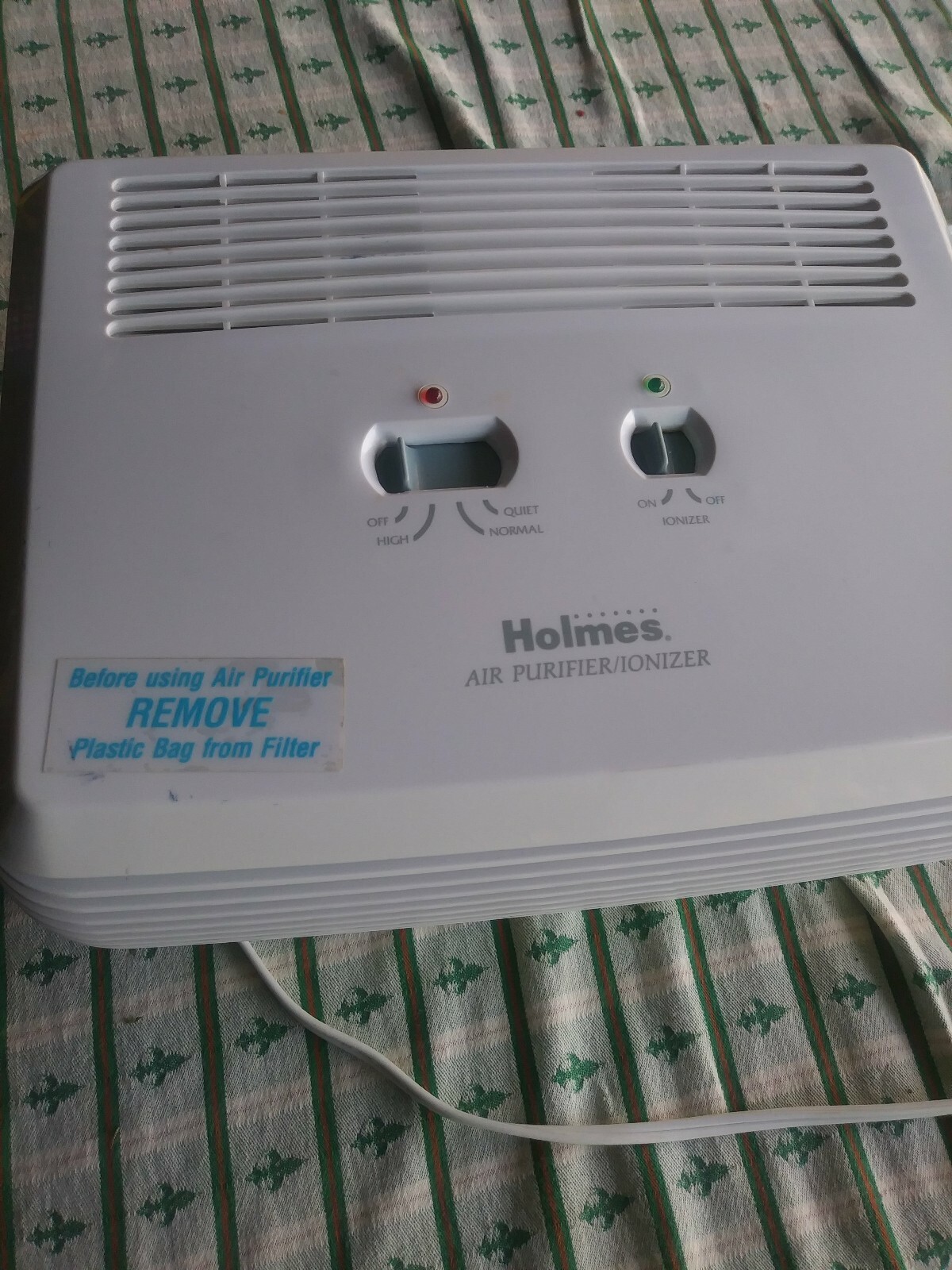 HOLMES AIR PURIFIER WITH IONIZER MODEL HAP-240 free shipping smoke pets ...
