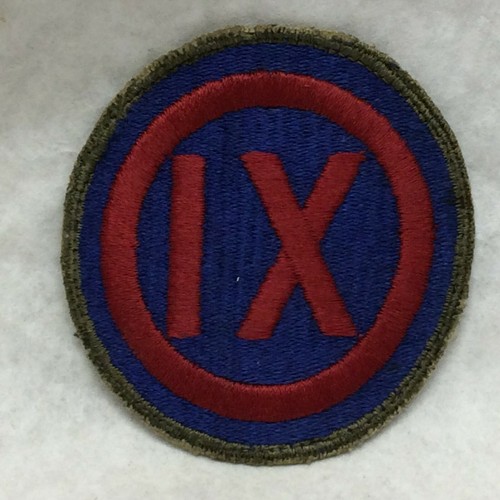 Military Patch Army IX 9 Corps Green Back Variant 9th app 2 3/4" dia | eBay