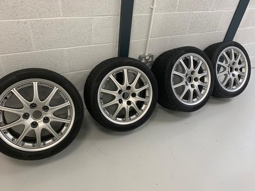 Original Porsche (996.1) GT3 BBS split rim alloys on racing Pirelli P ...