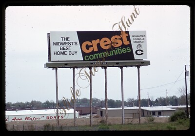 Indianapolis Billboard Sign Crest Communities Boats 1970s 35mm Slide ...