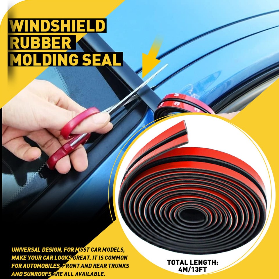 13FT Windshield Rubber Molding Seal Trim Universal For Windscreen and ...