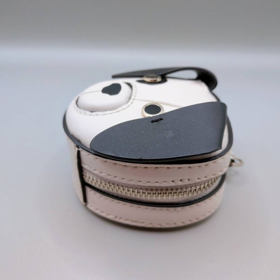 KATE SPADE Coin Case Dog Charm 7.5cm White Black Keyring Pre-Owned ...