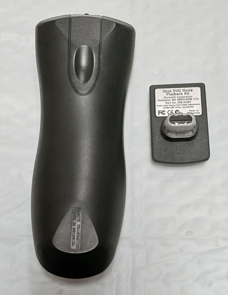 XBOX DVD Movie Playback Kit Remote with Receiver Original Microsoft ...