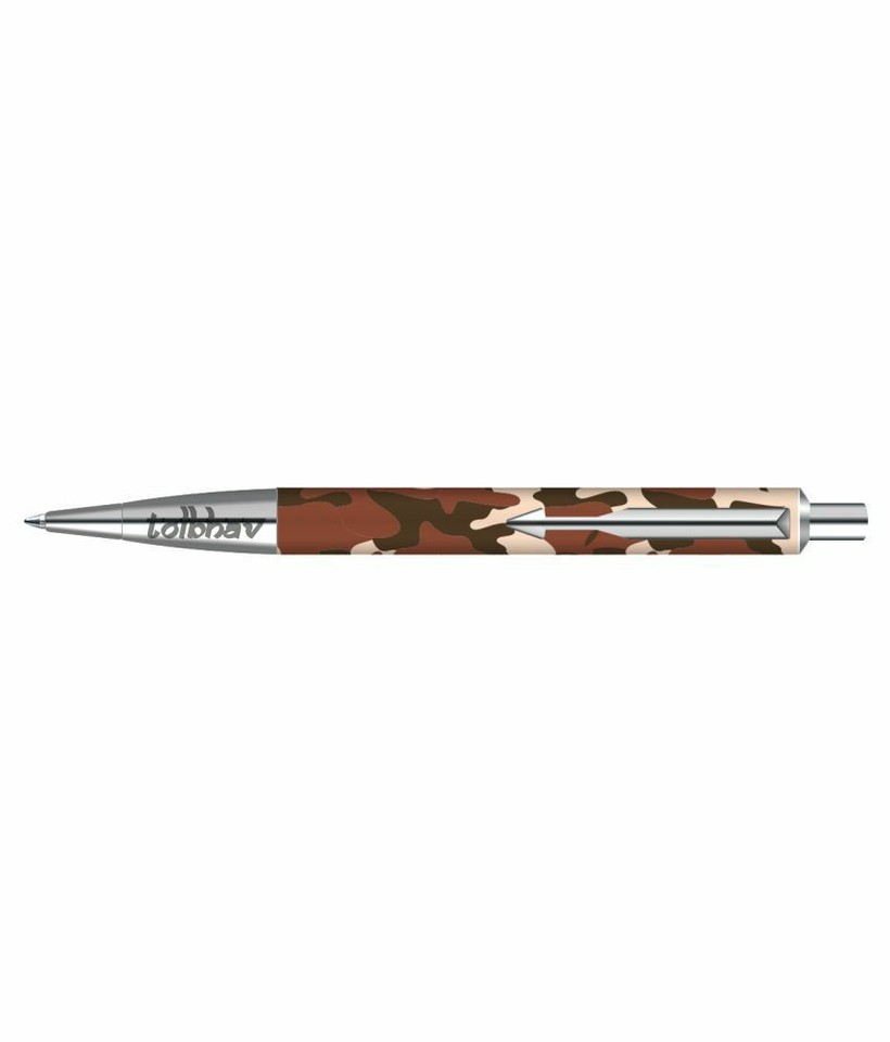 Parker Vector Camouflage Ball Point Pen Chrome Trim Brown Army Military ...
